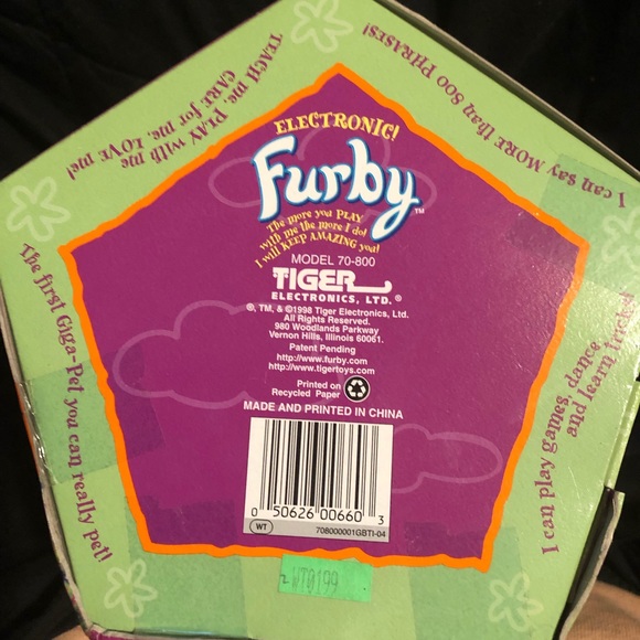 Vintage | Other | 998 Original Furby Skunk Or Tuxedo Furby | Poshmark